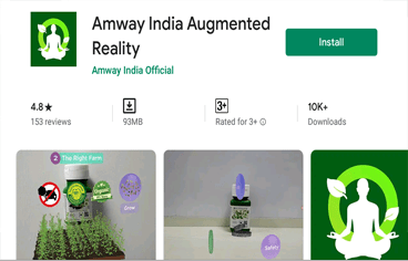 Amway Augmented Reality Mobile Learning App for Salesforce
